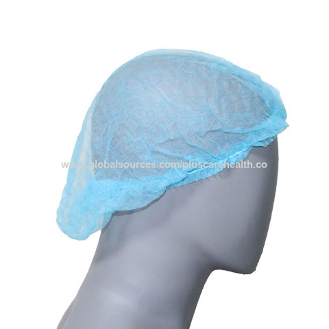 Nonwoven Disposable CLIP CAP Standard ONE SINGLE ELASTIC, mob cap strip ...