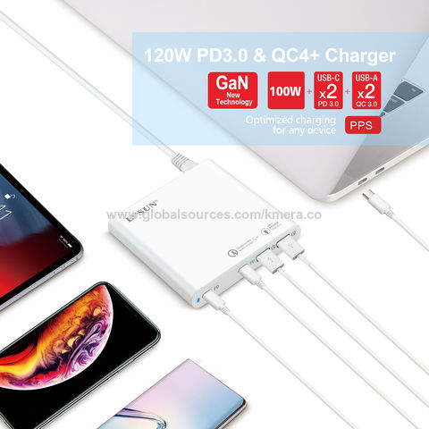 Hot sale advanced technology 120W GaN USB-C laptop charger suitable for ...