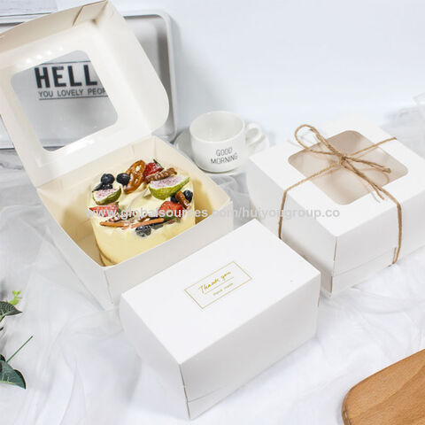 Food Box Eco-friendly White Paper Cup Cake Box Wedding Cake Packaging ...