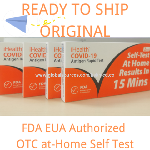 USA iHealth® STOCK Antigen FDA EUA Authorized Self Test kit 15Mins ...