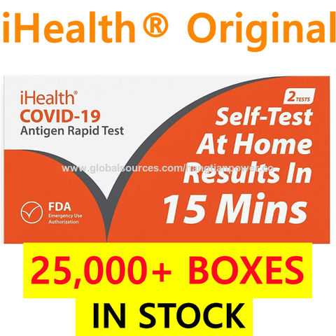 IHealth® Antigen Rapid Test Kit Home Nose FDA EUA Nasal Swab Hospital ...