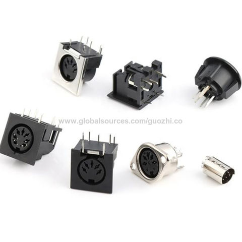 Din Connector 4 Pin Jack Female Socket 4/5/6/8 Pins Terminal Ds Pcb ...