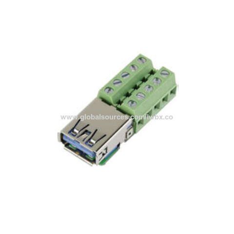 USB 3.0 A type Female Terminal Adaptor, Solderless, USB3.0 Female ...