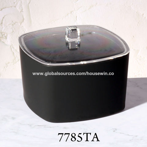 Buy Wholesale Taiwan Acrylic Square Swab & Cotton Ball Box With Frosty ...