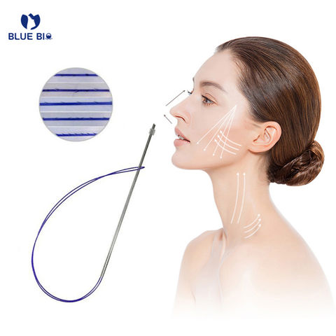 Bacteria Free Length 20G 410Mm Wires Cog Barb Lift Skin Double Needle ...