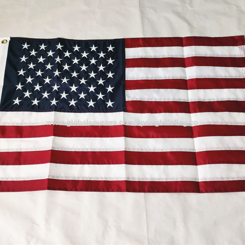 Buy Wholesale China Usa Embroidered Sewn Striped Flag & Embroidered ...