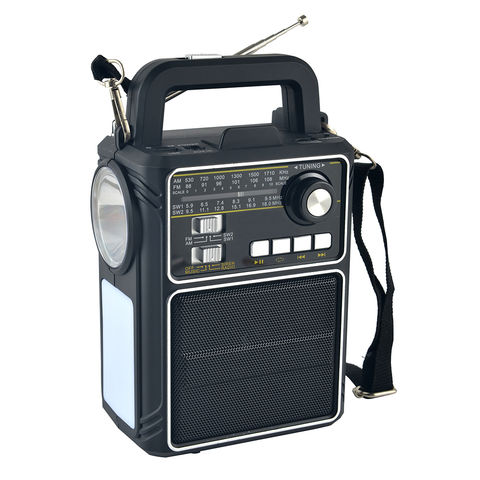 Portable Stereo Hand Crank Radio Am Fm Sw 4 Band Solar Panel Radio With ...