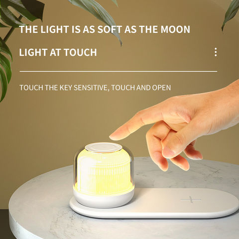 New Style Wireless charging colorful night light White ABS and PC ...