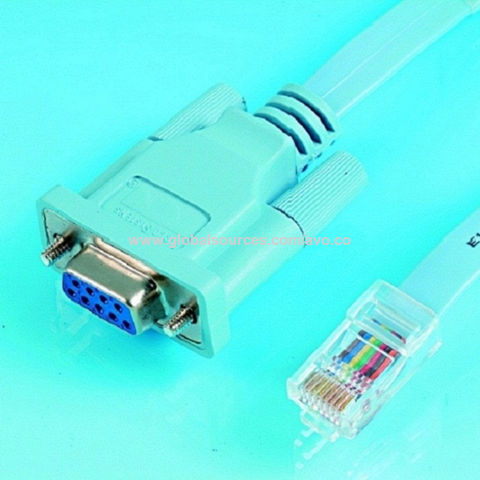 RS232 DB9 Serial to RJ45 Cat5 Ethernet Adapter Cable, Compliant with ...