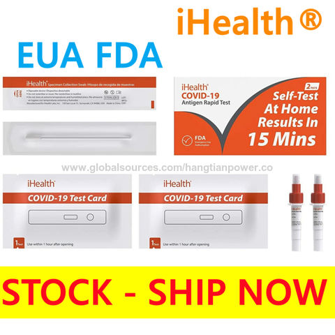 IHealth® Antigen Rapid Test Kit Home Nose FDA EUA Nasal Swab Hospital ...