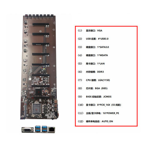 Buy Wholesale China Brand New 8 Graphics Card 8 Gpu Motherboard B85 Lga ...