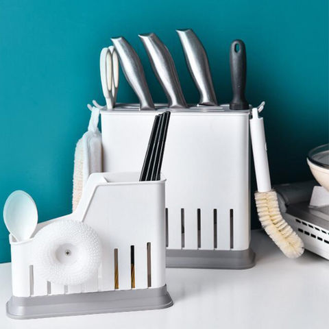 Plastic knife holder multi-function utensil holder kitchen rack, knife ...