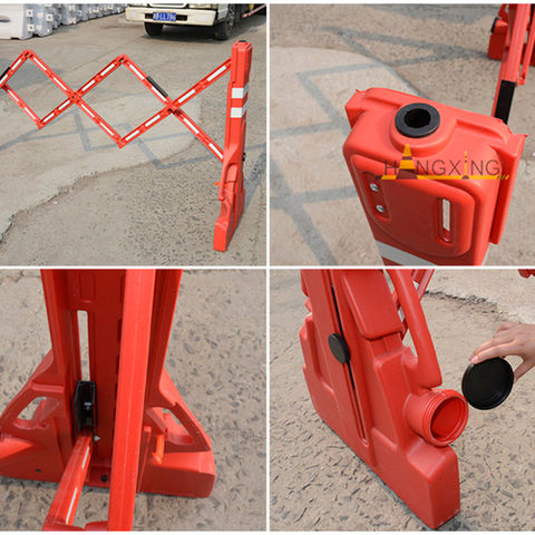 Red Water Filled Retractable Reflective 230CM Traffic Folding Safety ...
