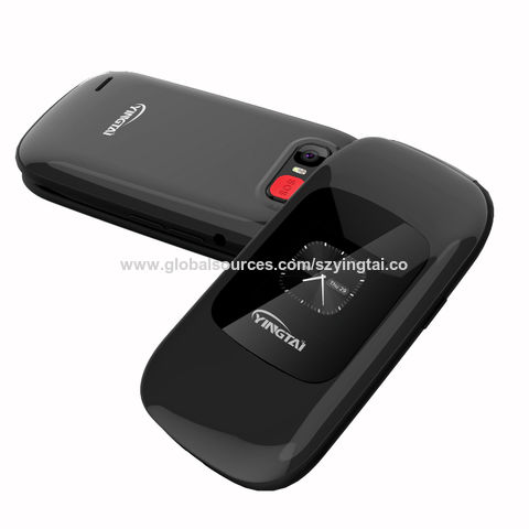 Big button dual screen dual camera 4G flip android mobile phone with ...