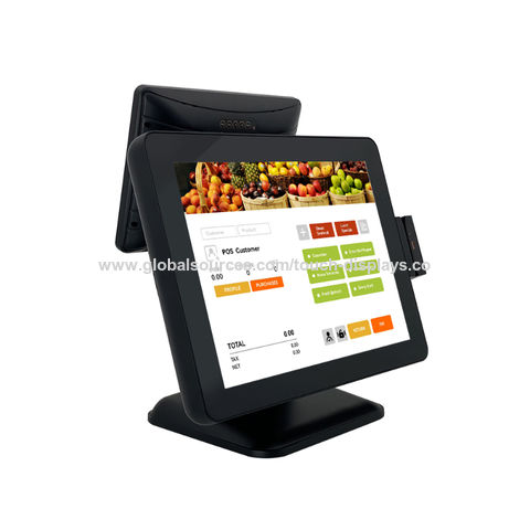 15 inch True Flat sensitive touch all-in-one POS terminal with thermal ...