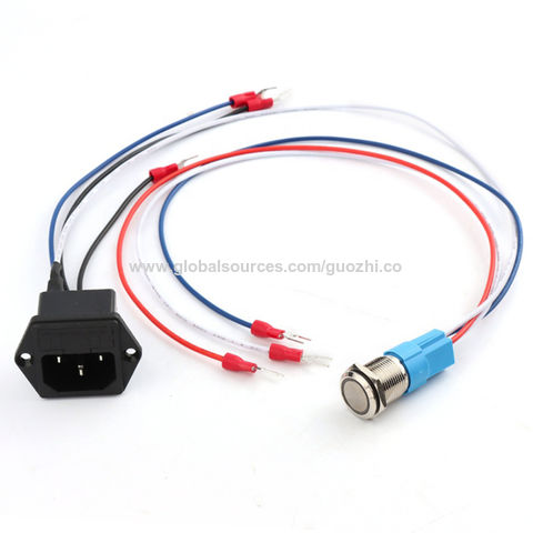 Waterproof Ac Socket on off metal push button switches wiring harness ...