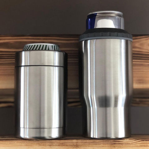 Portable Outdoor 4 In 1 Insulated Stainless Steel 14oz Beer Can Holder ...