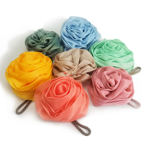 Buy Wholesale China Rose Shape Multi Color Sponges Mesh Pouf & Bath ...