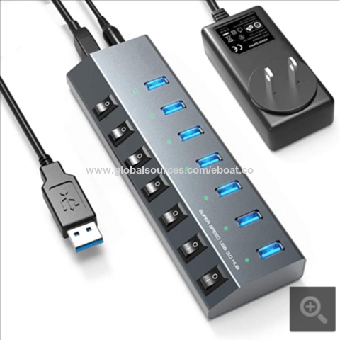 Buy Wholesale China Bitcoinmerch.com - Powered 7-port Usb Hub Usb 3.0 ...