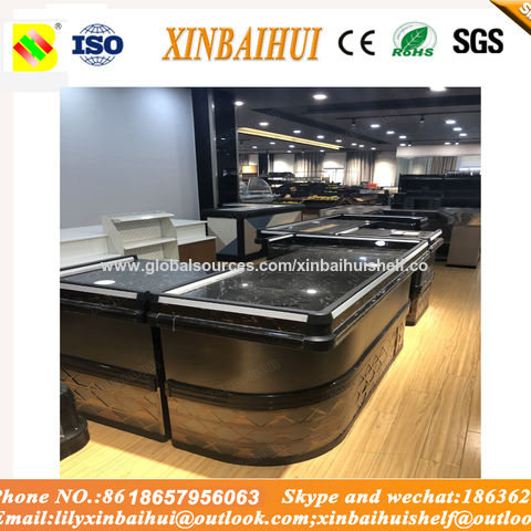 Buy Wholesale China Checkout Counter With/out Conveyor Belt For Markets ...