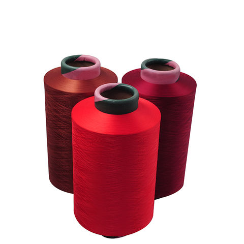 Buy Wholesale China 100% Polyester Ultra High Stretch Dyed Yarn For ...