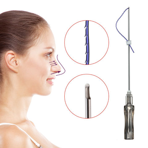 Nose-tip Lifting Up 19g 38mm Nose Threads Pdo With L Blunt Needle, Nose ...