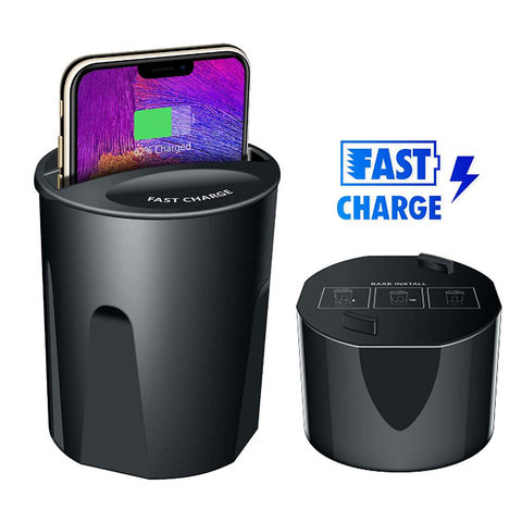 For iPhone 13 12 Max XR Qi Car Wireless Phone Charging Cup For Samsung ...