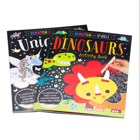 OEM children books printing colorful creative scratch book for kids ...