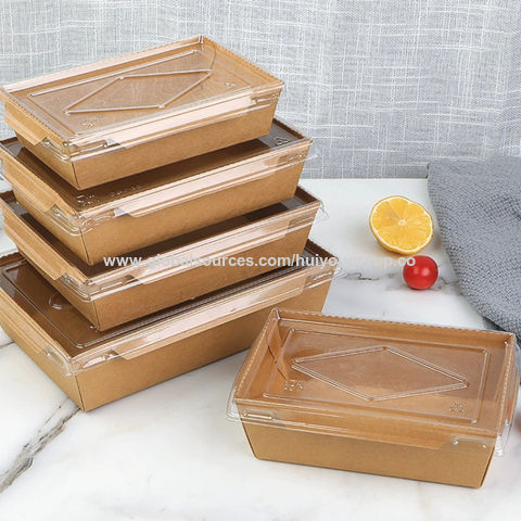 Disposable food packaging box, kraft paper fast food takeaway box ...