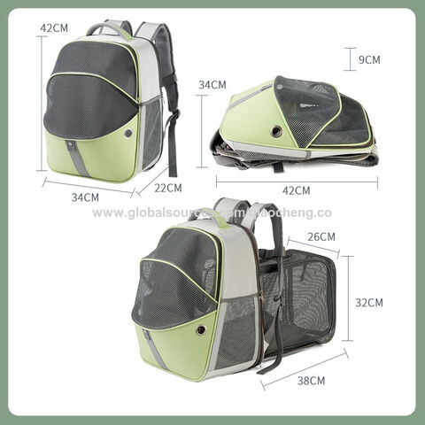 Pets backpack carrier bag for small animals made with breathable mesh ...