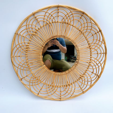 Eye-catching design high quality home decor rattan mirror from Viet Nam ...