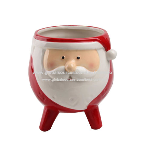 Buy Wholesale China Christmas Ceramic Santas Flower Jars Pots With ...