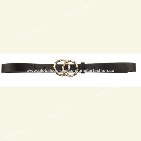 Double Circle Buckle Belt, Double Circle Belt Twist Circle Buckle Belt ...