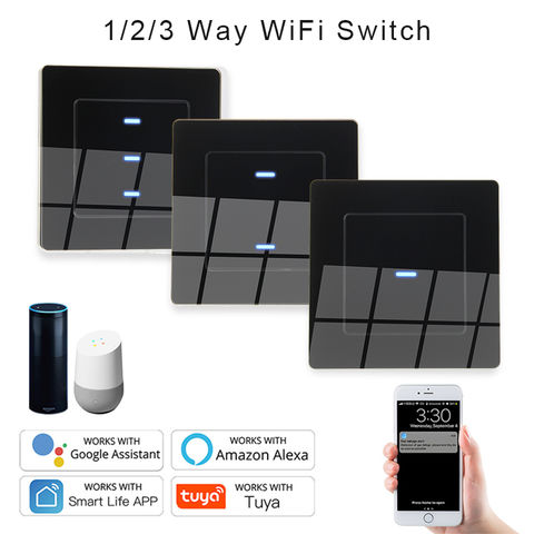 Buy Wholesale China Glass Panel 16a 3 Gang Eu Smart Touch Wifi Switch ...