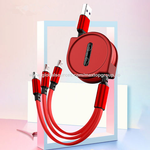 Buy Wholesale China One-to-three Telescopic Data Cable For Apple And ...