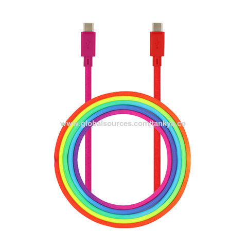 Buy Wholesale China Usb C To Usb C Cable In Rainbow Braiding & Usb ...