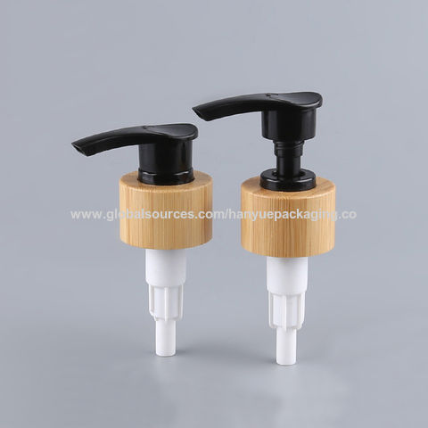 Buy Wholesale China Bamboo Lotion Pumps 28/410 Black Plastic Pp Lotion Pump With Bamboo Collar ...