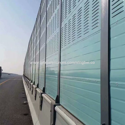 High quality Galvanized noise Barrier wall road metal sound barrier ...