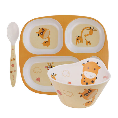 Buy Wholesale China Kids Plate Set 3 Piece Set Bpa Free Drop-resistant ...