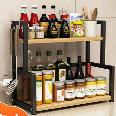 Kitchen rack seasoning rack storage rack household condiment seasoning ...