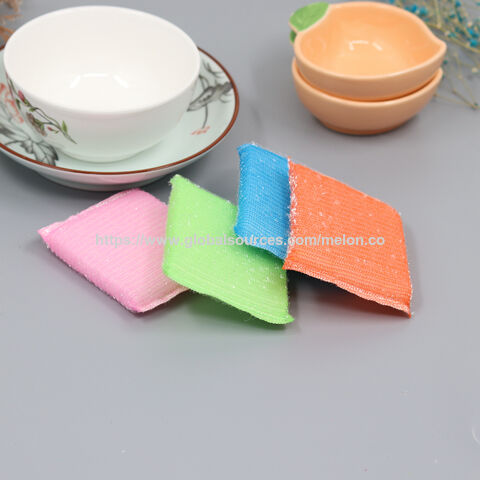 Buy China Wholesale Scrubber Scrub Scource Sponge & Nylon Pink Cleaning ...