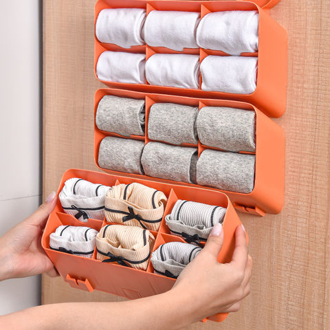 Socks storage rack put underwear compartmentalized box wardrobe storage ...