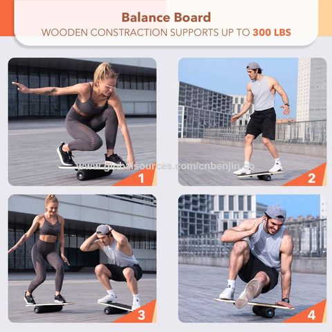 Buy Wholesale China Wood Balance Trainer Balancing Board With Roller ...