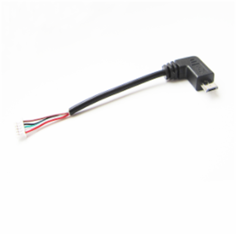 Custom Right/left Angle Micro Usb 5 Pin Power Cable Assembly Molex Jst ...