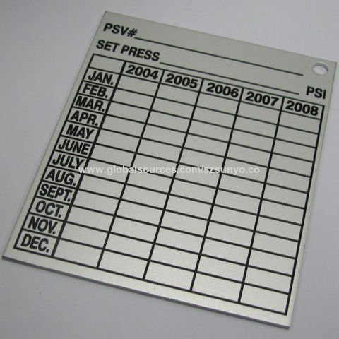 OEM Custom metal engraving brushed stainless steel aluminum name plate ...