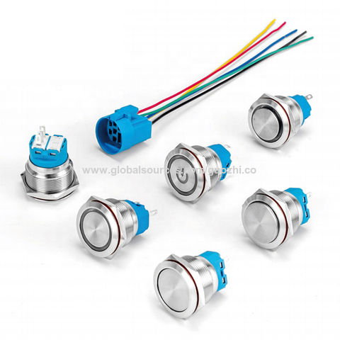 Buy Wholesale China Push Button On Off Switches 25c Power Led High Head ...