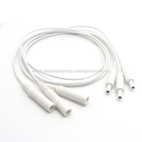 2.0 Electrode Pin to DC2.35 Male Plug Electrode Lead Wire Cable, tens ...