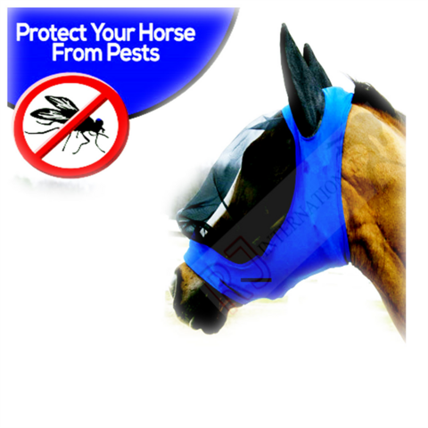New Horse Anti Fly Mask With Ears Cover Made With Soft Nylon Available ...