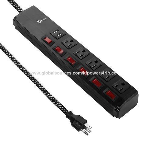 Buy Wholesale China Us 6 Ac Outlets 6 Switches With 2 Usb Surge ...