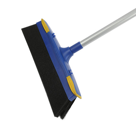 Household Cleaning 2 in 1 Telescopic Steel Sponge Plastic Swiffer Broom ...